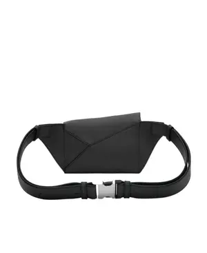 Loewe Logo Embossed Mini Puzzle Bumbag - Black