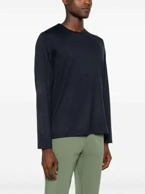 Herno Long-sleeved Crewneck Knitted T-shirt - Blue
