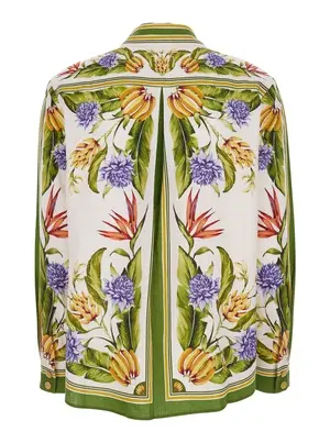Farm Rio Botanical Print Button-up Shirt