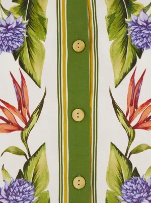 Farm Rio Botanical Print Button-up Shirt