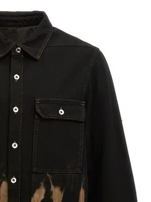 Rick Owens Tie-dye Denim Jacket - Black