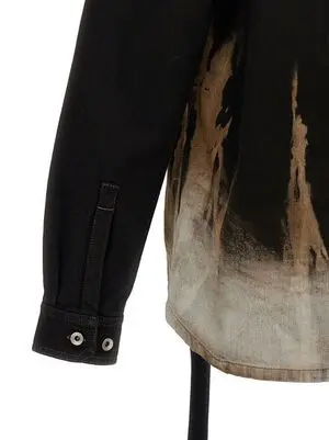 Rick Owens Tie-dye Denim Jacket - Black