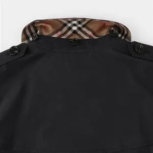 Burberry Long-sleeved Trench Coat - Black