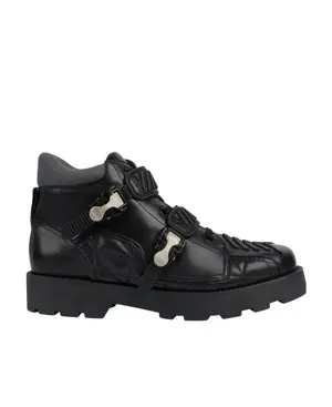 Gucci Buckled Leather Ankle Boots
