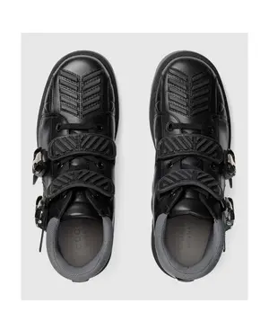 Gucci Buckled Leather Ankle Boots