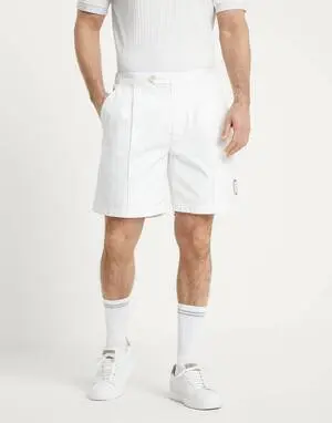 Brunello Cucinelli Tailored Knee-length Shorts With Logo Appliqu
