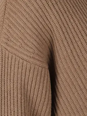 Max Mara Hooded Ribbed Jumper