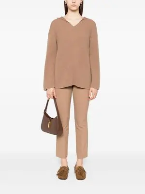 Max Mara Hooded Ribbed Jumper