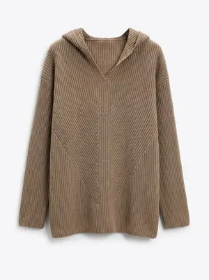 Max Mara Hooded Ribbed Jumper - Multicolor