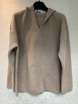 Max Mara Hooded Ribbed Jumper - Multicolor