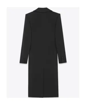 Saint Laurent Single-breasted Crepe Satin Coat