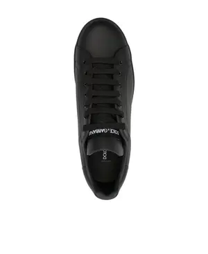 Dolce & Gabbana Portofino Lace-up Sneakers - Black