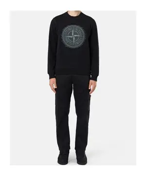 Stone Island Optical Three Embroidered Sweatshirt