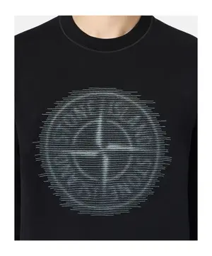 Stone Island Optical Three Embroidered Sweatshirt