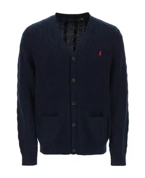 Polo Ralph Lauren V-neck Long-sleeved Cardigan With Embroidered Pony