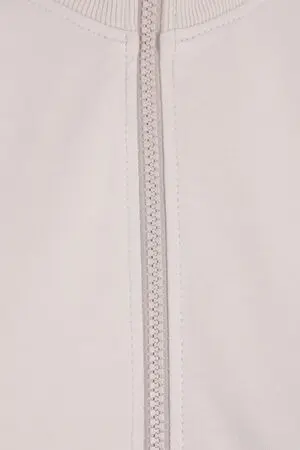 Brunello Cucinelli Long Sleeved Zip-up Sweatshirt - White