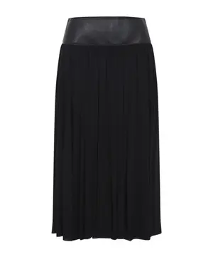 Alaïa Belted Pleated Maxi Skirt - Black