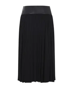 Alaïa Belted Pleated Maxi Skirt - Black
