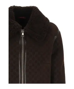 Gucci Gg Shearling Aviator Jacket