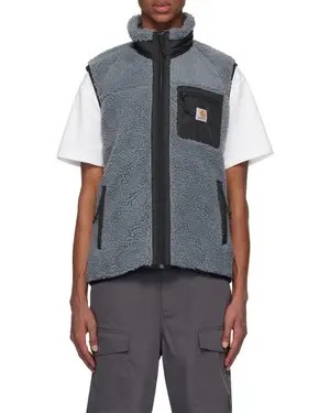Carhartt Work In Progress Prentis Logo Patch Zipped Vest