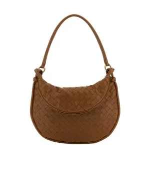 Bottega Veneta Medium Gemelli Intrecciato Shoulder Bag - Cognac
