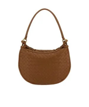 Bottega Veneta Medium Gemelli Intrecciato Shoulder Bag - Cognac