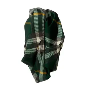 Burberry Rose Checkered Ruched Clutch Bag - Green