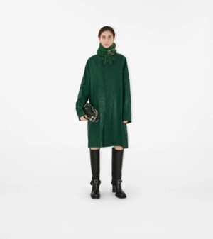 Burberry Rose Checkered Ruched Clutch Bag - Green