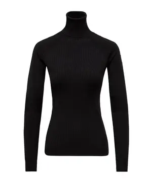 Moncler Ribbed High Neck Jumper - Black