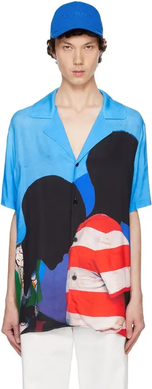 Balmain Prince Gyasi Printed Twill Pyjama Shirt