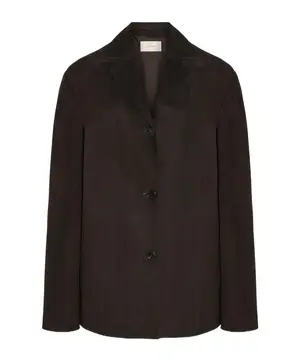 THE ROW Fabian Single-breasted Suede Jacket