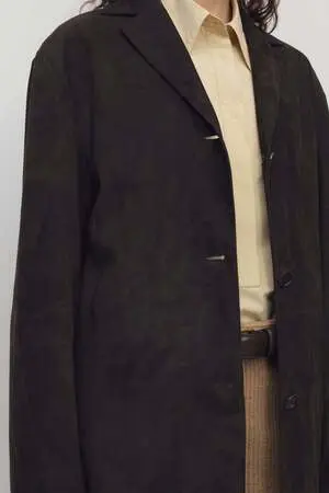 THE ROW Fabian Single-breasted Suede Jacket