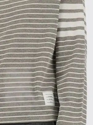 Thom Browne Milano 4-bar Long Sleeve T-shirt - Gray