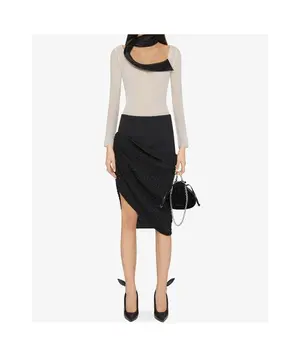Givenchy Asymmetrical Floral Skirt