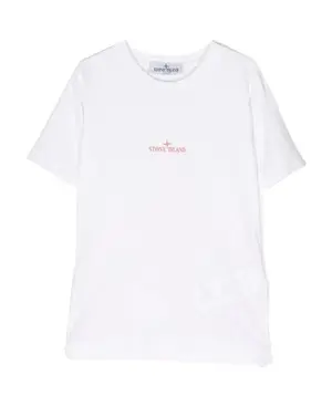 Stone Island Logo Print Short Sleeve T-shirt