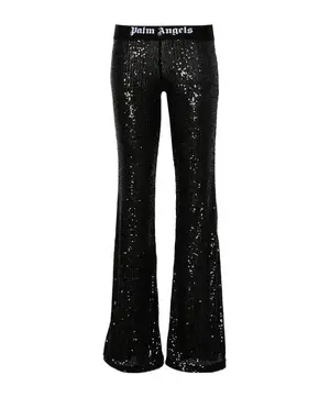 Palm Angels Sequin Logo Tape Trousers
