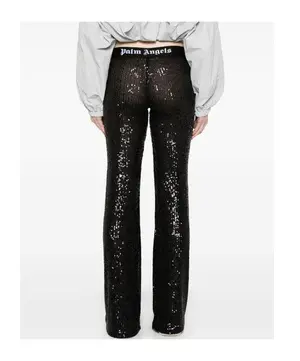 Palm Angels Sequin Logo Tape Trousers