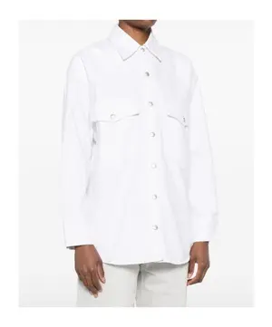 AGOLDE Lotta Western Denim Shirt - White