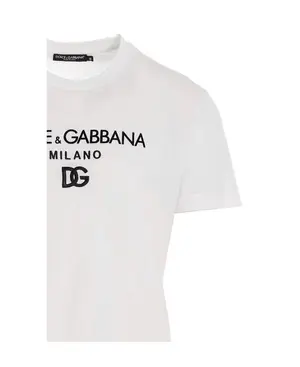 Dolce & Gabbana Dolce Gabbana Logo Embroidered Crewneck T-shirt