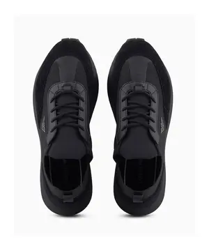 Emporio Armani Logo Plaque Lace-up Sneakers