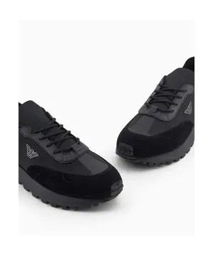 Emporio Armani Logo Plaque Lace-up Sneakers