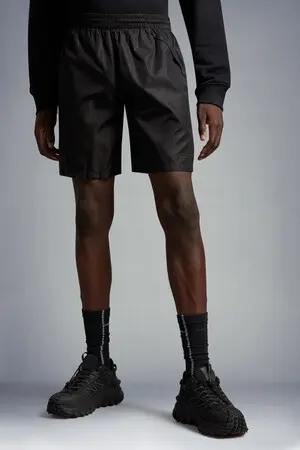 Moncler Logo Patch Nylon Shorts