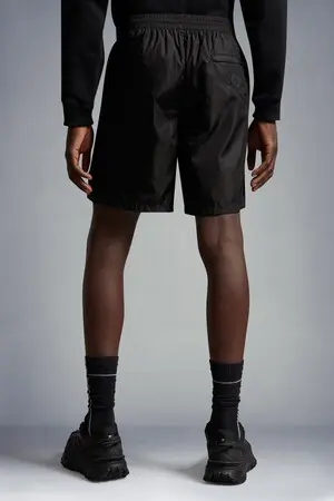 Moncler Logo Patch Nylon Shorts