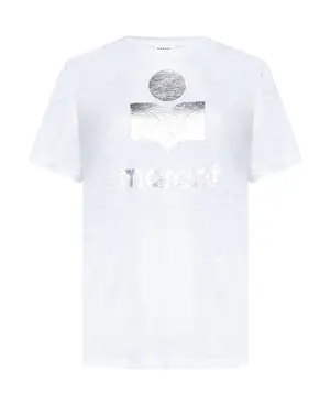 Isabel Marant Étoile Logo Printed Crewneck T-shirt - White