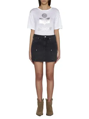 Isabel Marant Étoile Logo Printed Crewneck T-shirt