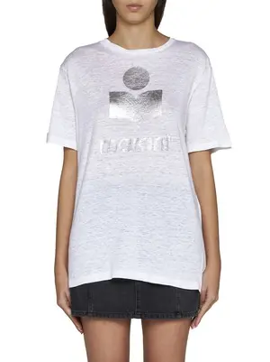 Isabel Marant Étoile Logo Printed Crewneck T-shirt