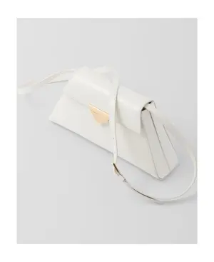 Prada Triangle Logo Foldover Top Shoulder Bag