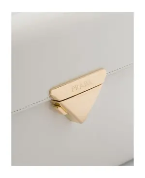 Prada Triangle Logo Foldover Top Shoulder Bag