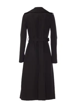 Patrizia Pepe Double-breasted Trench Coat - Black
