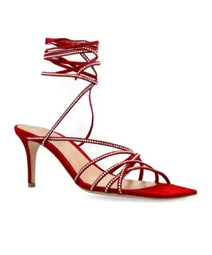 GIANVITO ROSSI Embellished Tie Fastening Sandals